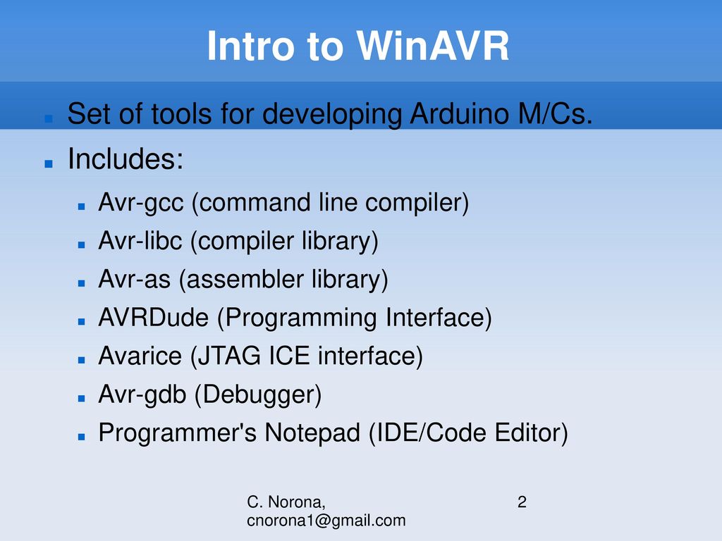 Avr Gcc Programming Using C Development Tools To Program Your Arduino Microcontrollers