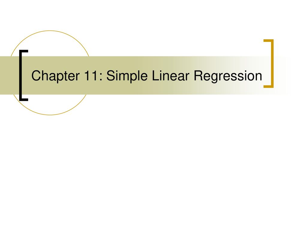 Chapter 11 Simple Linear Regression Ppt Download