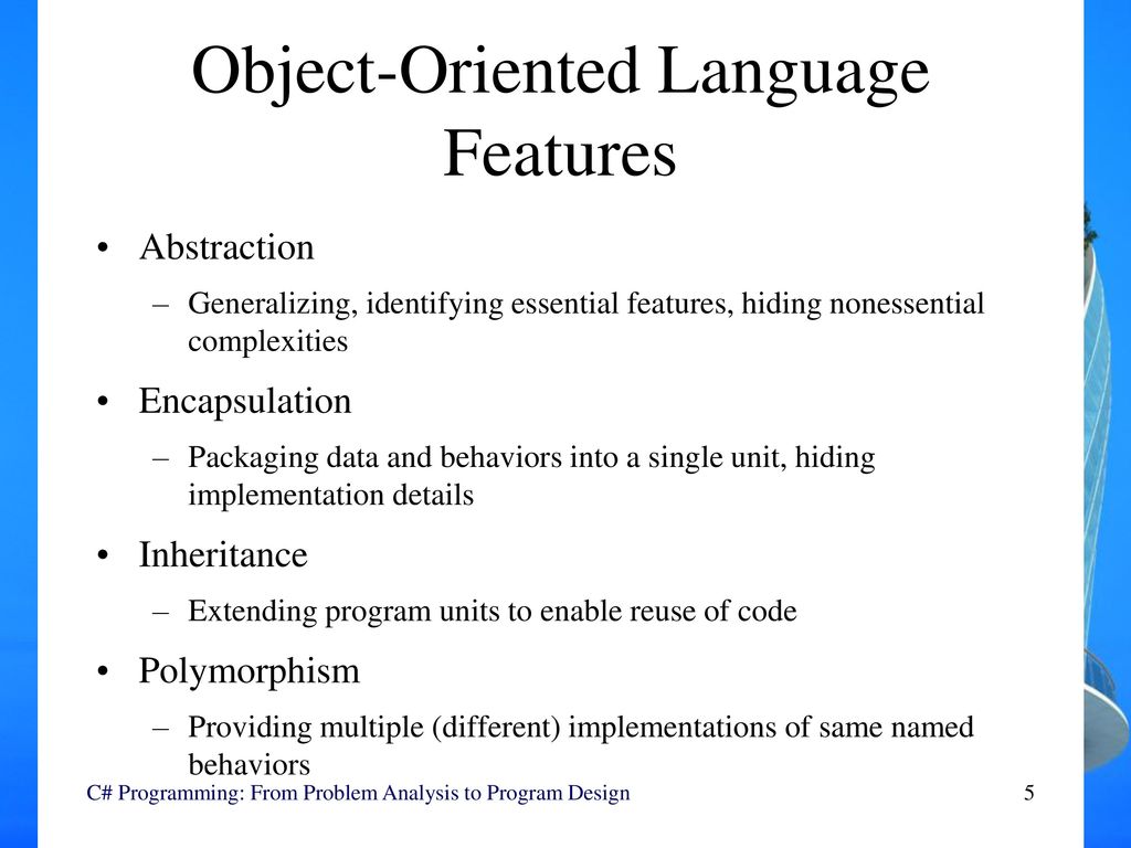 Advanced Object Oriented Programming Features Ppt Download