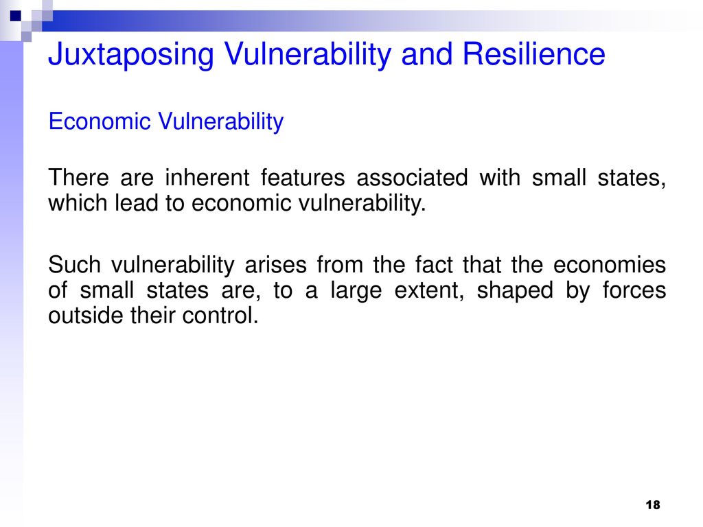 CONCEPTUALISING AND MEASURING ECONOMIC VULNERABILITY AND RESILIENCE ... CONCEPTUALISING AND MEASURING ECONOMIC VULNERABILITY AND RESILIENCE ...