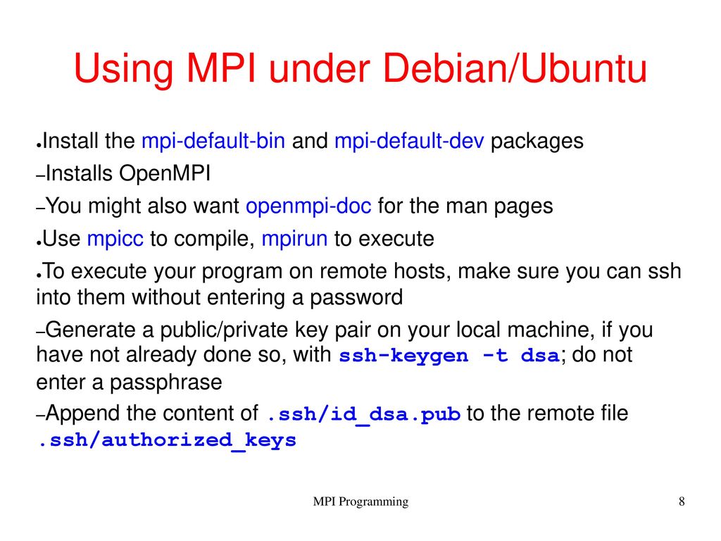Distributed Memory Programming With Mpi Ppt Download