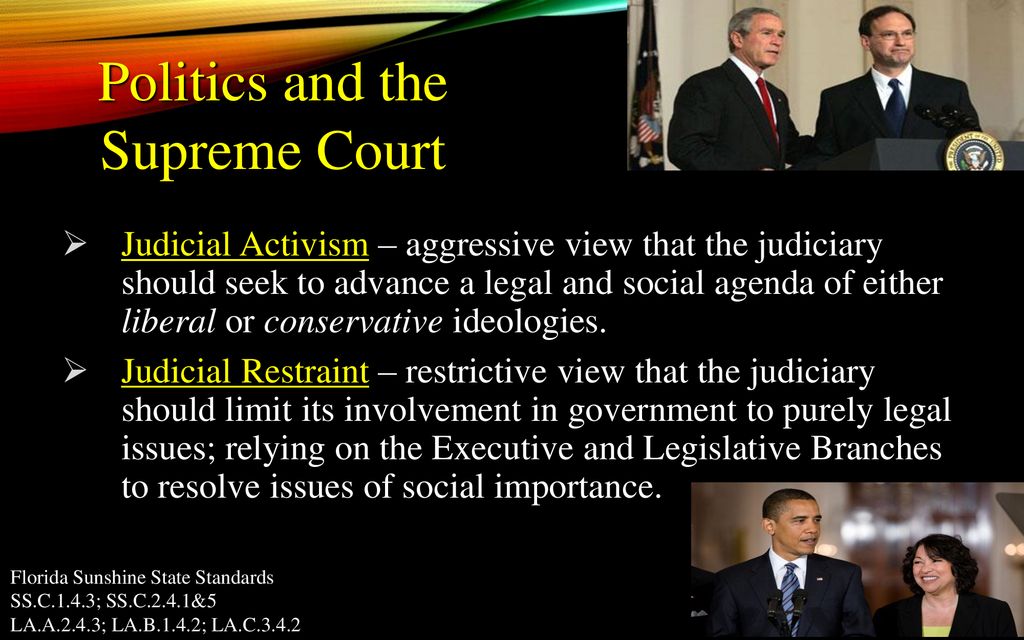 The U S Supreme Court Liberal Activist Conservative Restraint Ppt