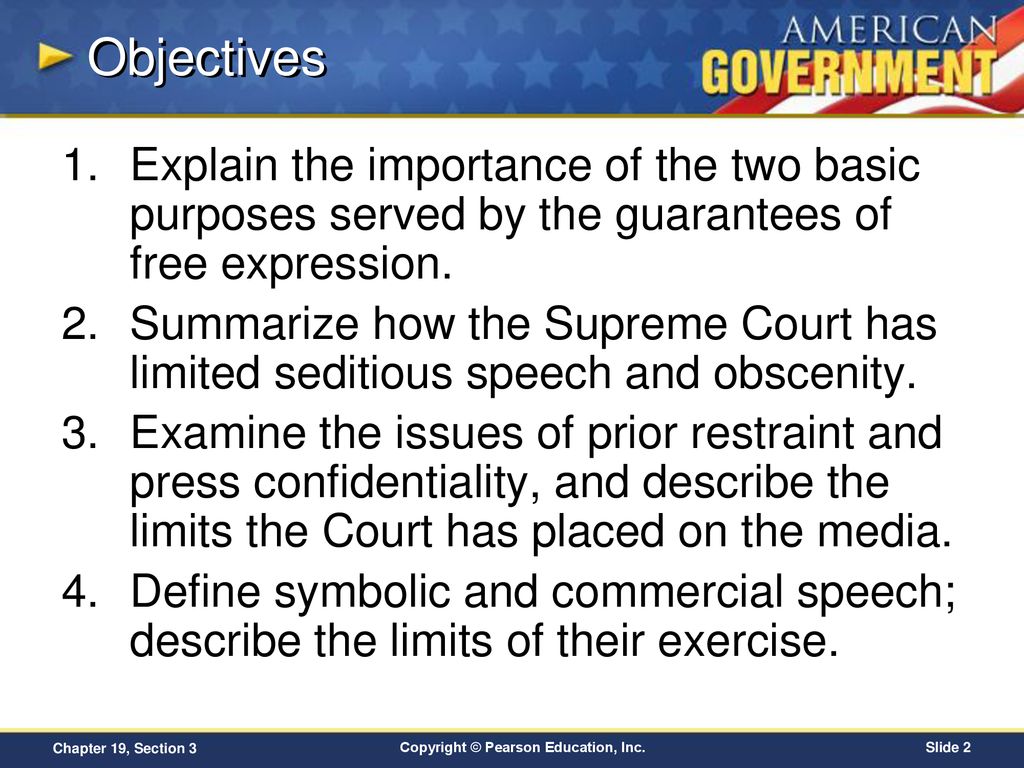 Chapter 19 Civil Liberties First Amendment Freedoms Section 3 Ppt