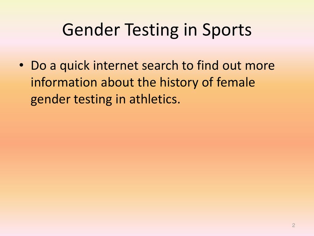 Cross Dressing Or Crossing Over Sex Testing Of Women Athletes Ppt