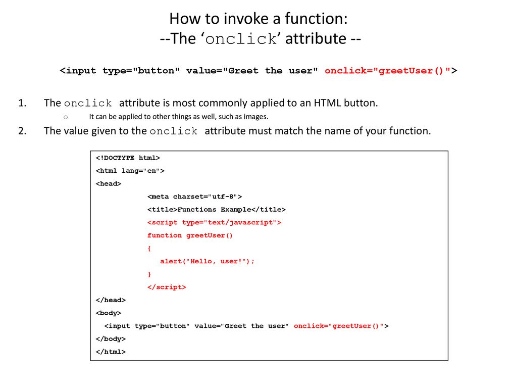 Javascript Part 2 Organizing Javascript Code Into Functions Ppt Download