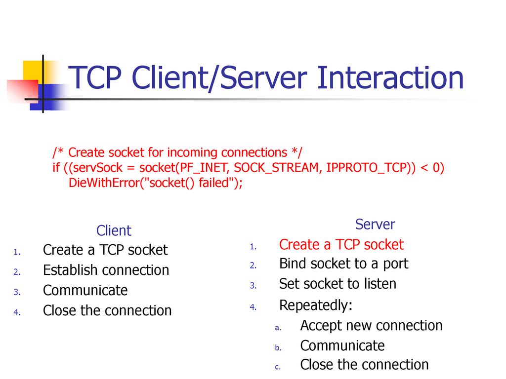Tcpip Sockets In C Practical Guide For Programmers Ppt Download