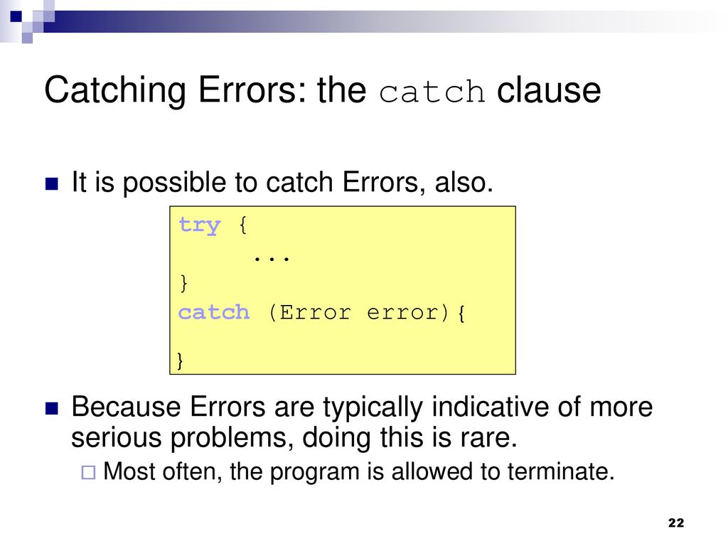CSE 501N Fall ’09 17: Exception Handling - ppt download CSE 501N Fall ’09 17: Exception Handling - ppt download