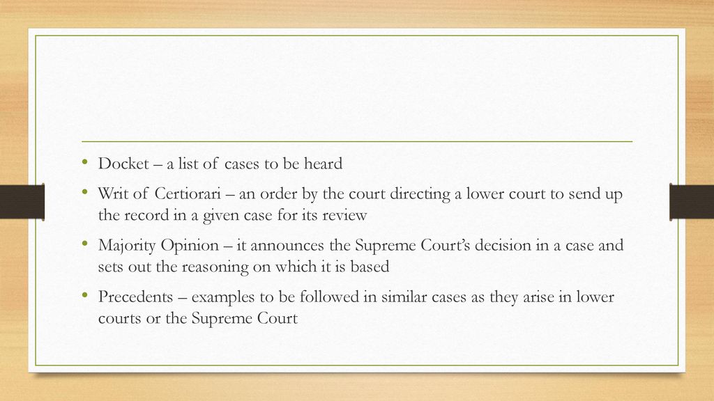 Chapter 18 Vocabulary The Federal Court System Ppt Download