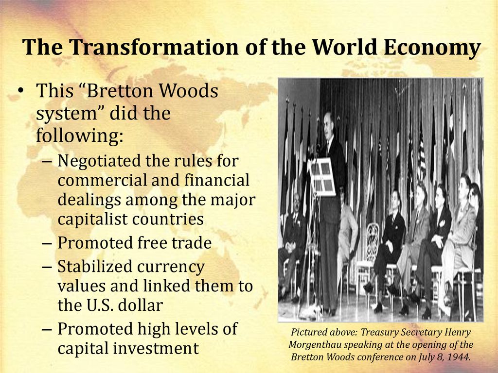The Transformation Of The World Economy Ppt Download