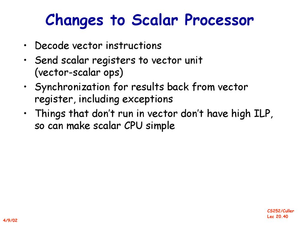 David E. Culler Many slides due to Christoforos E. Kozyrakis - ppt download
