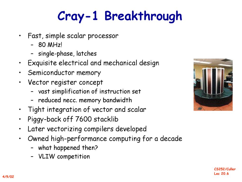 David E. Culler Many slides due to Christoforos E. Kozyrakis - ppt download