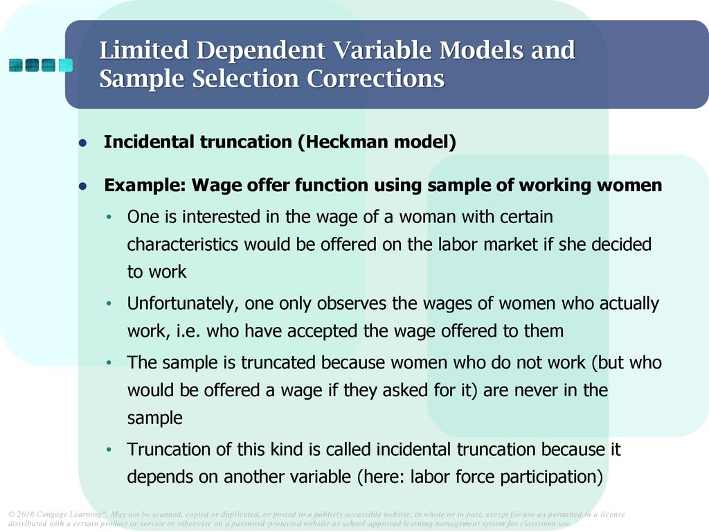 Limited Dependent Variable Models and Sample Selection Corrections ... Limited Dependent Variable Models and Sample Selection Corrections ...