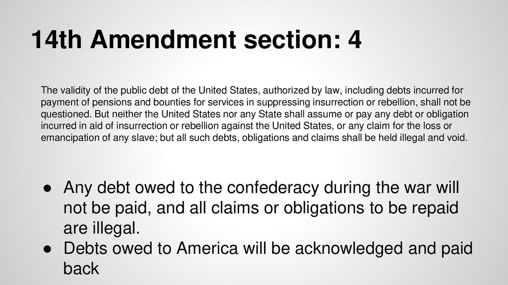 Vickie Hubbard Kabar: 14th Amendment Section 4 Simplified Vickie Hubbard Kabar: 14th Amendment Section 4 Simplified