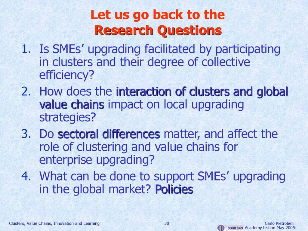 Clusters Value Chains Innovation And Learning With Evidence From