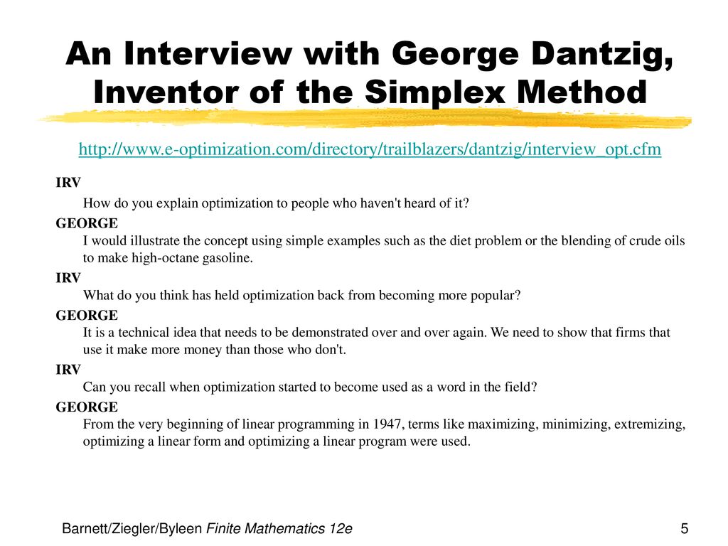 Chapter 6 Linear Programming The Simplex Method Ppt Download
