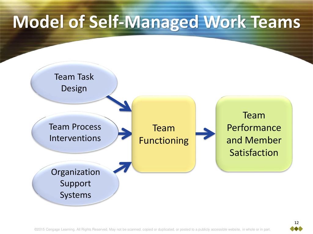 Self Managed Work Teams Self Managed Work Teams