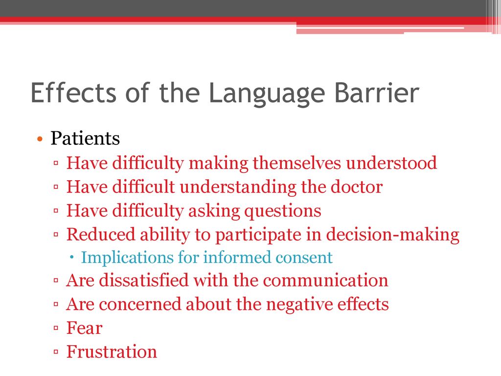 Language Barriers in Healthcare - ppt download Language Barriers in Healthcare - ppt download
