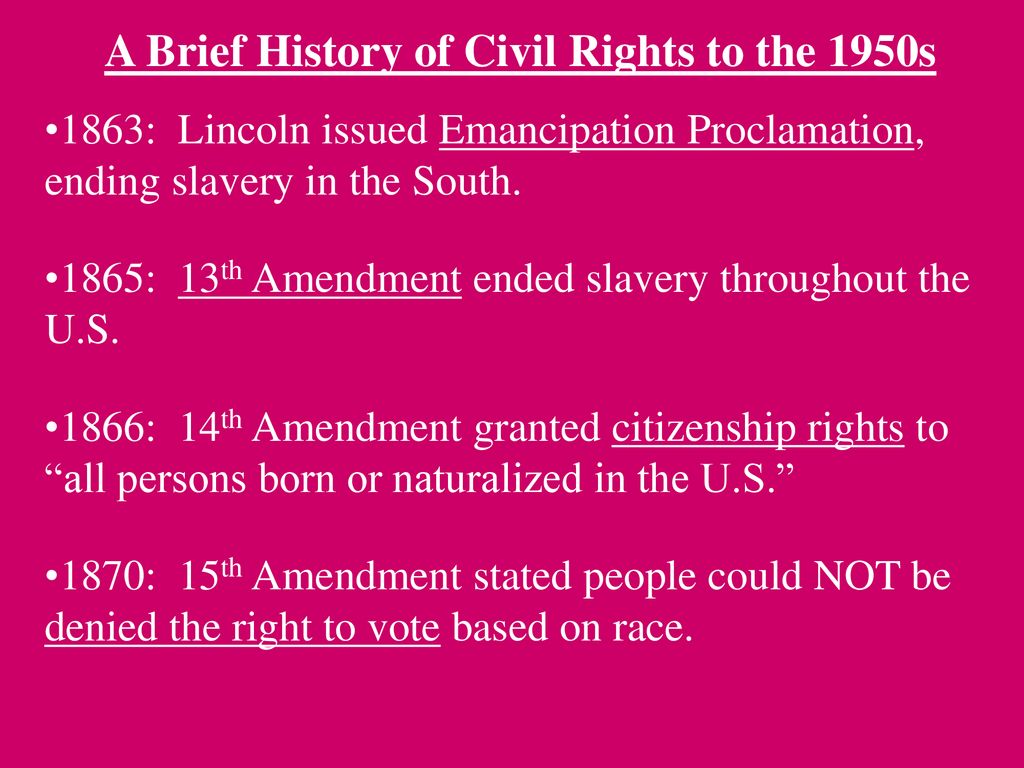 The Struggle For Civil Rights Ppt Download