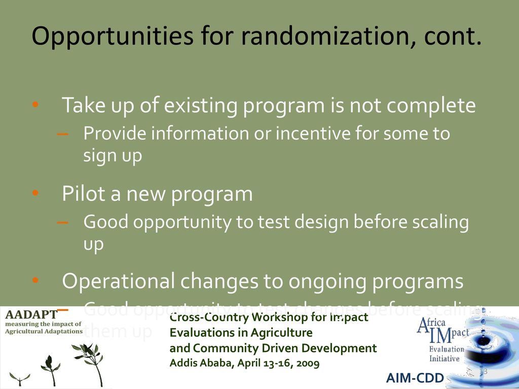 Using Randomized Evaluations To Improve Policy Ppt Download