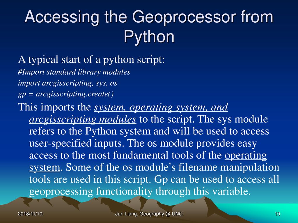 Lecture 9 Using Python For Geoprocessing Ppt Download