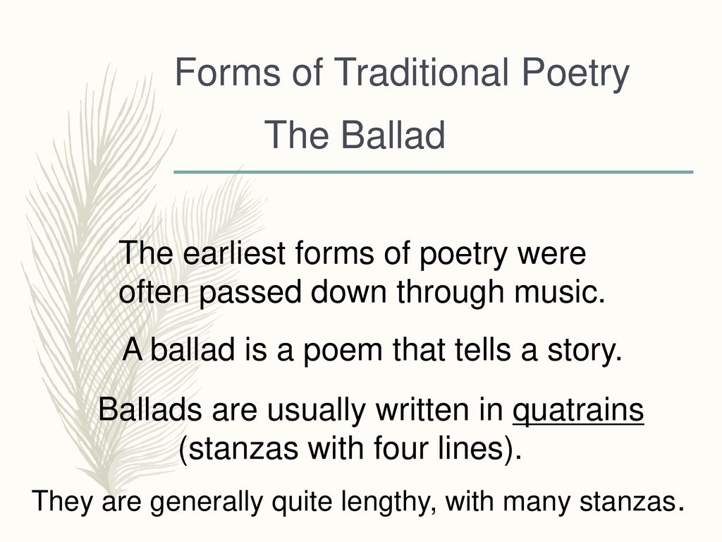 What is Poetry? Poetry is a genre (type/form) of literature. - ppt download
