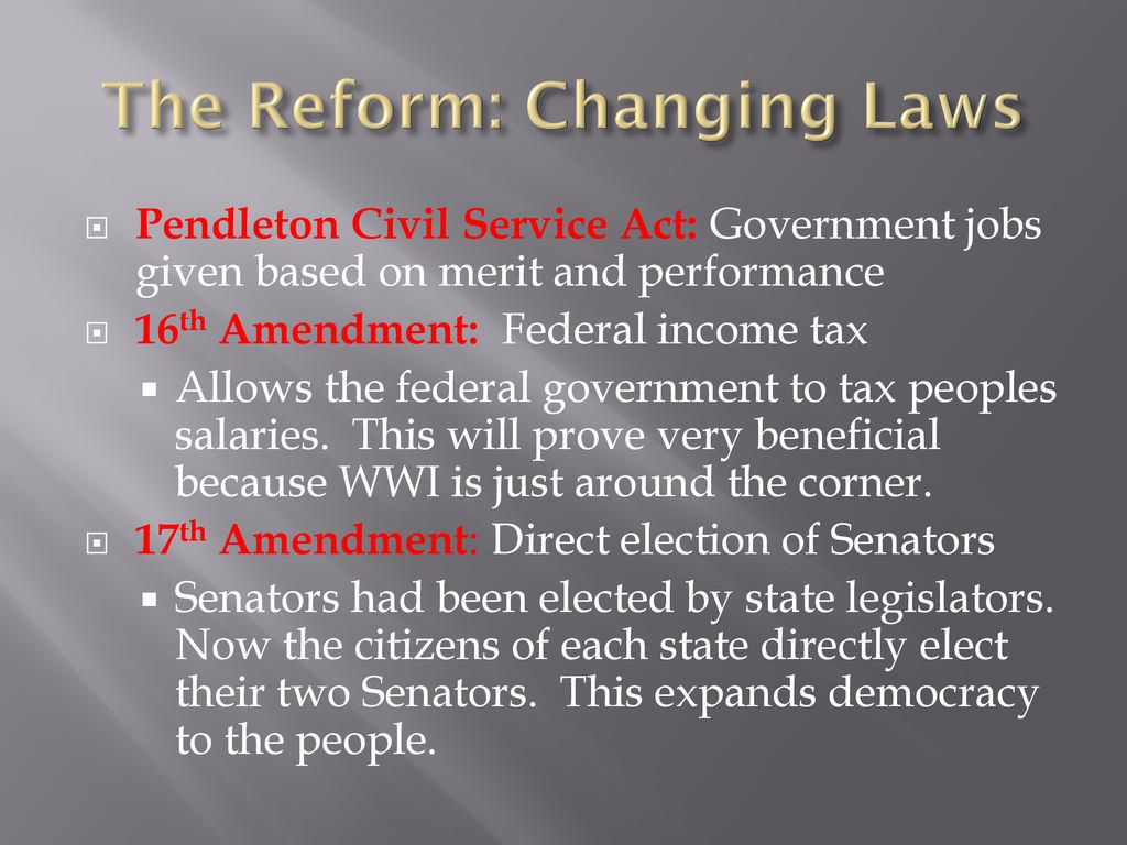A Period Of Progress That Led To Reform Ppt Download