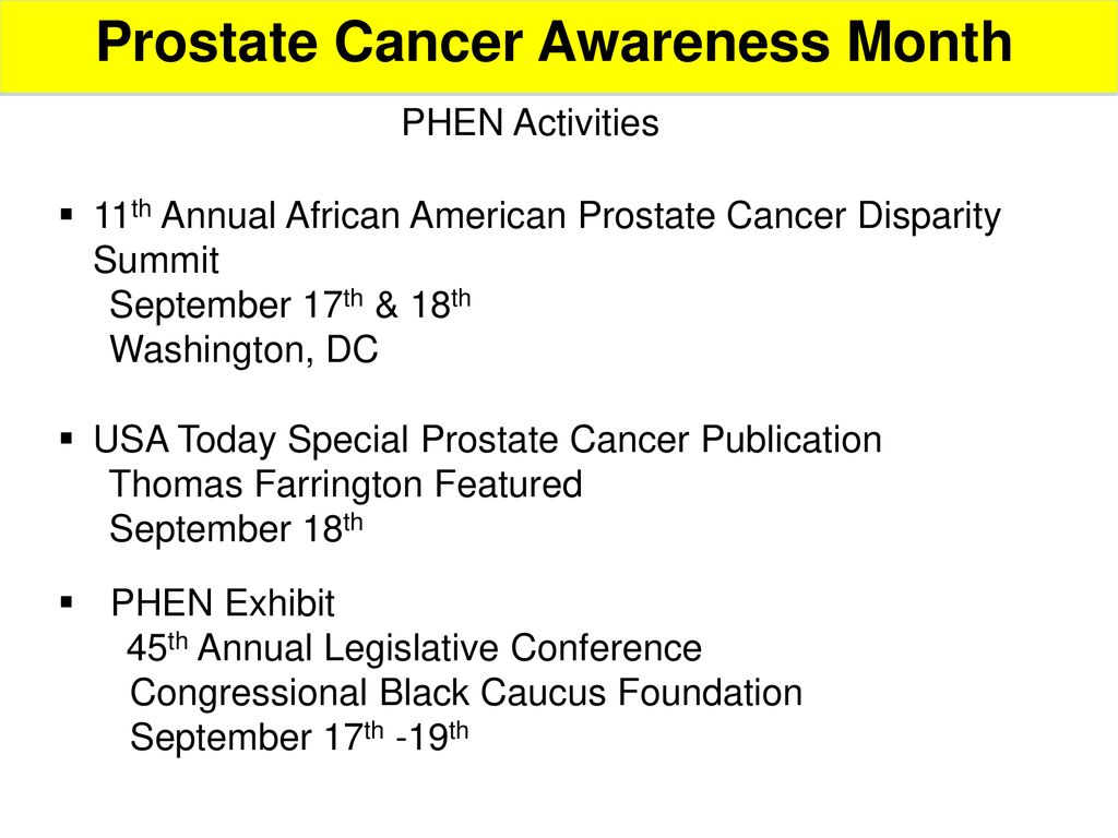 Prostate Cancer Awareness Month Ppt Download