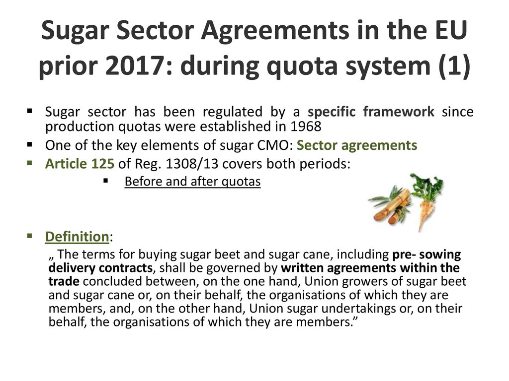 Contractual Relations In The Eu Sugar Sector Ppt Download