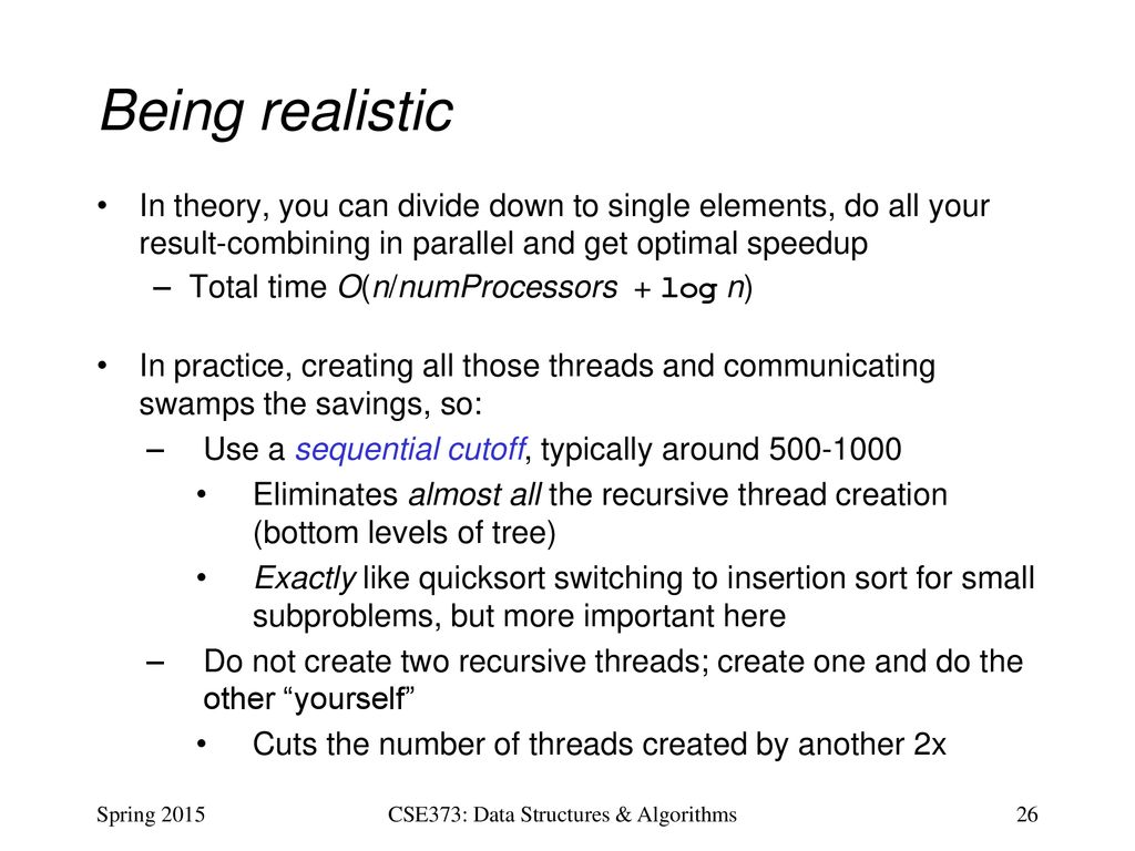 Cse373 Data Structures And Algorithms Lecture 26 Introduction To Multithreading And Fork Join 8732