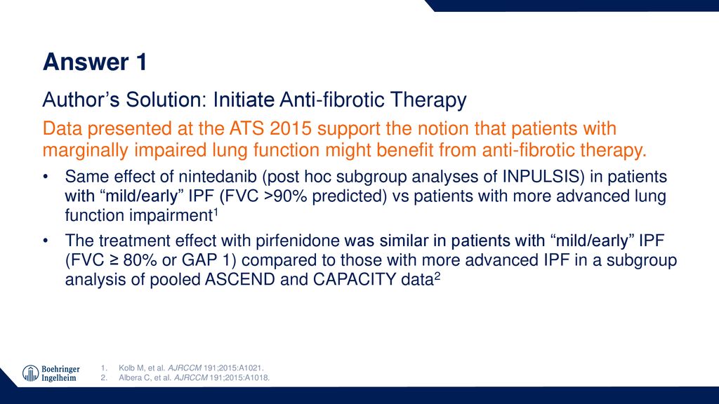 To Treat Or Not To Treat Ipf And Preserved Lung Function Ppt Download