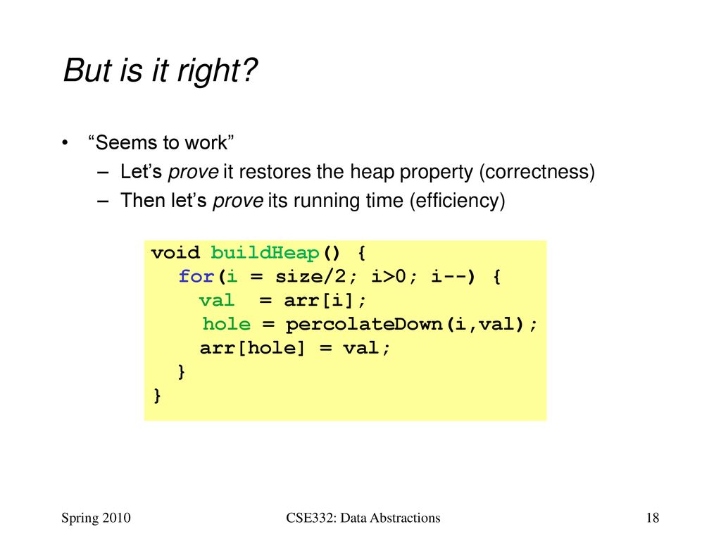 Cse332 Data Abstractions Lecture 5 Binary Heaps Continued Ppt Download 6166