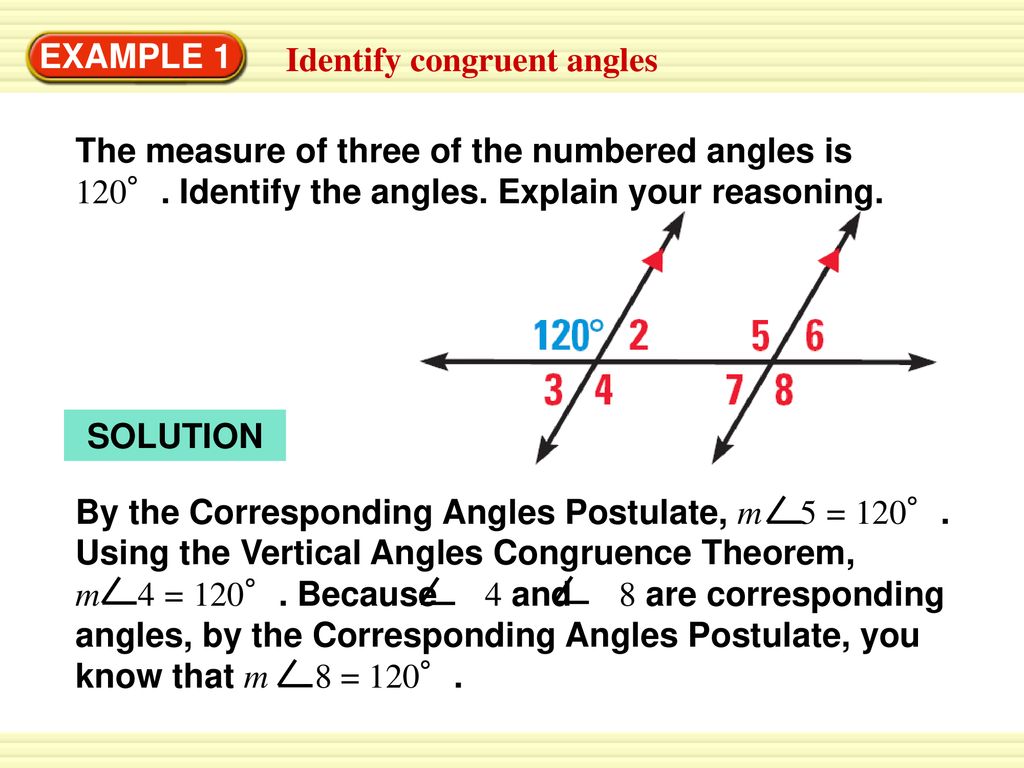 EXAMPLE 1 Identify congruent angles - ppt download EXAMPLE 1 Identify congruent angles - ppt download