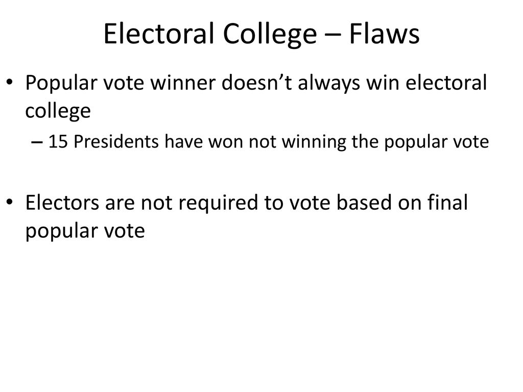 The Electoral College Ppt Download