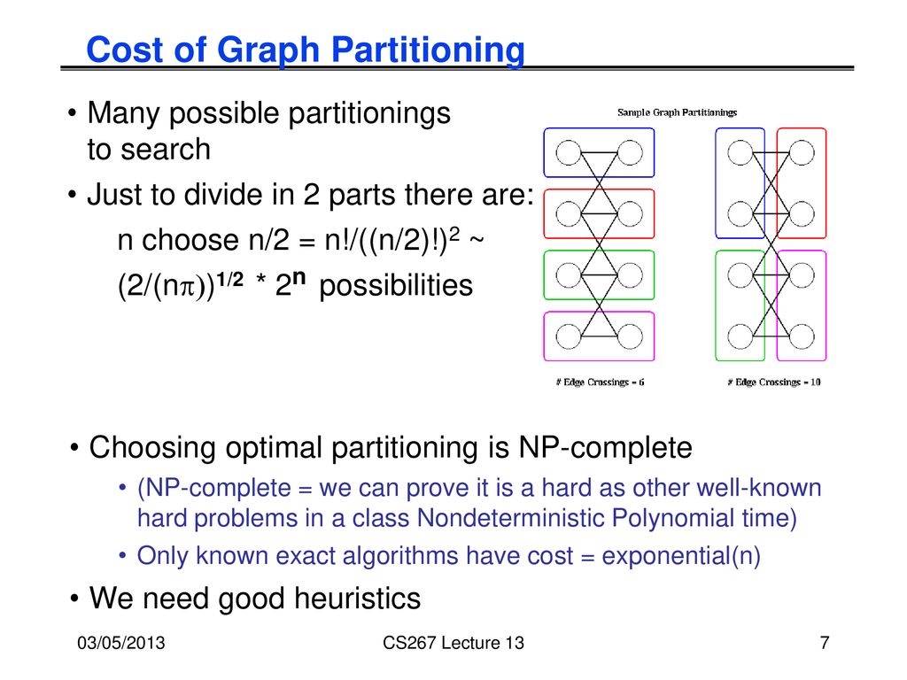 Cs 267 Applications Of Parallel Computers Graph Partitioning Ppt Download