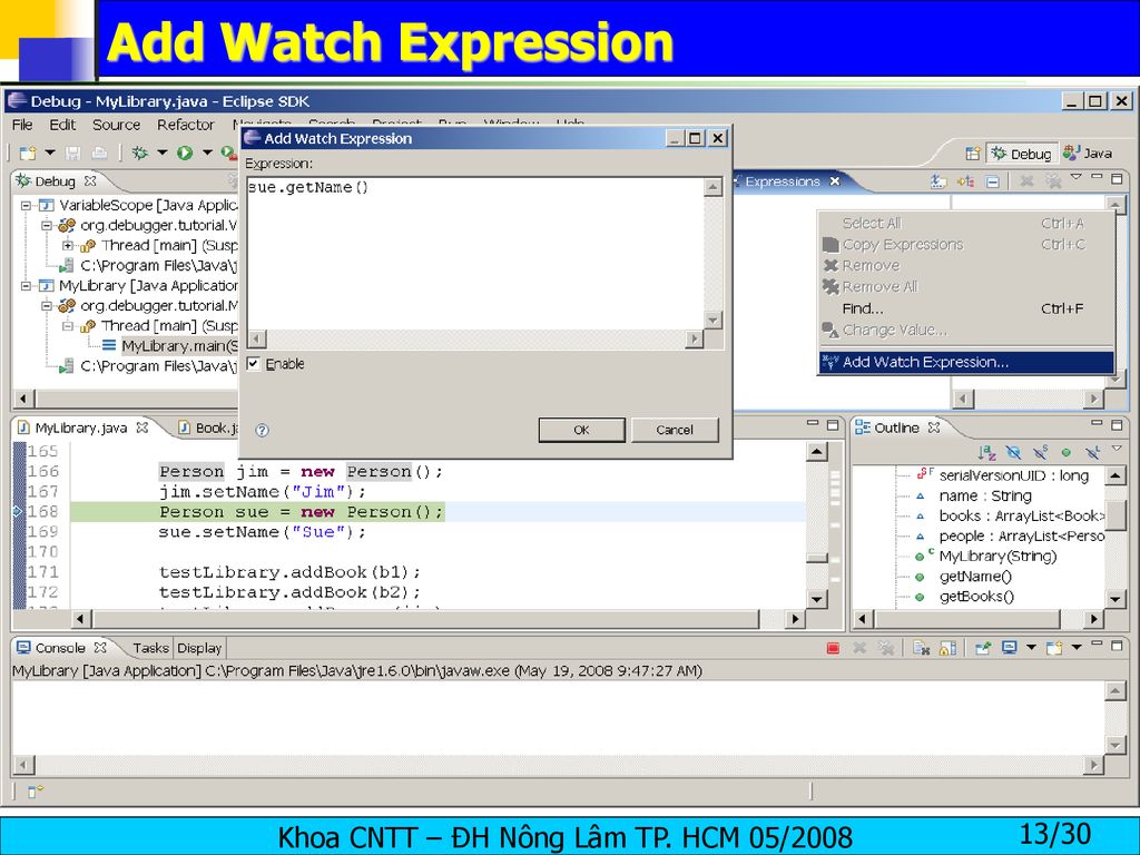 Debugging Java Programs Using Eclipse Debugger Ppt Download