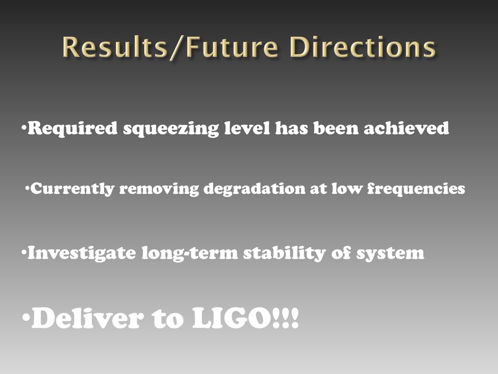 Optical Squeezing For Next Generation Interferometric Gravitational