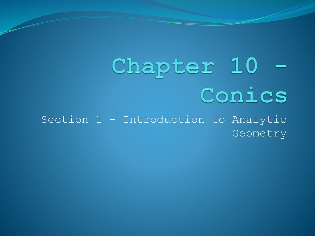 Section 1 Introduction To Analytic Geometry Ppt Download