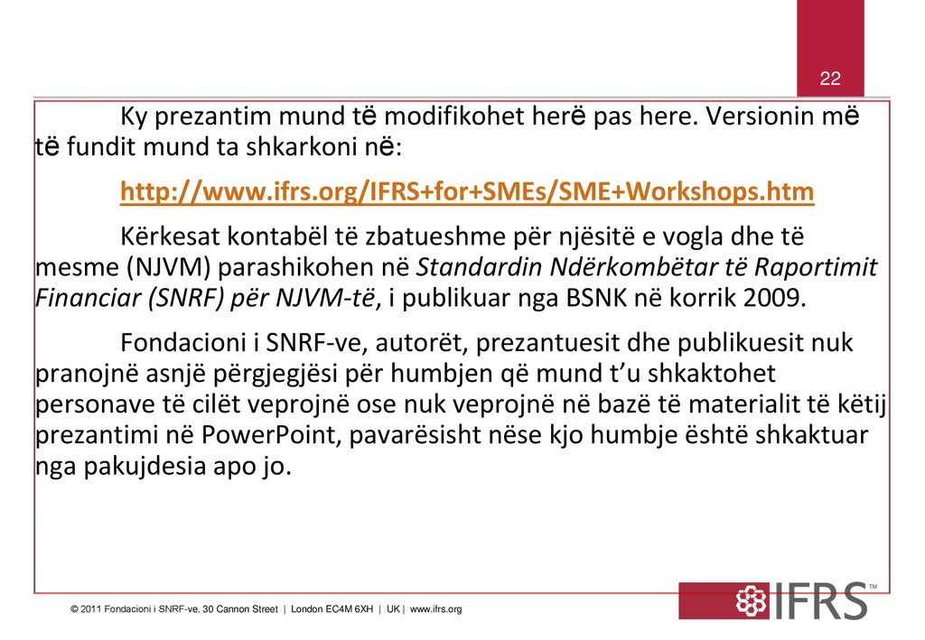 Standardet Ndërkombëtare të Raportimit Financiar - ppt download Standardet Ndërkombëtare të Raportimit Financiar - ppt download