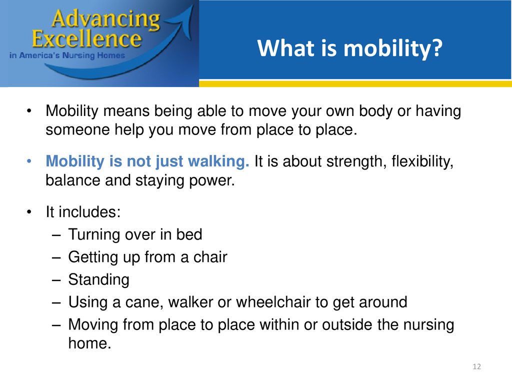 The AE Goal to Increase Resident Mobility - ppt download The AE Goal to Increase Resident Mobility - ppt download