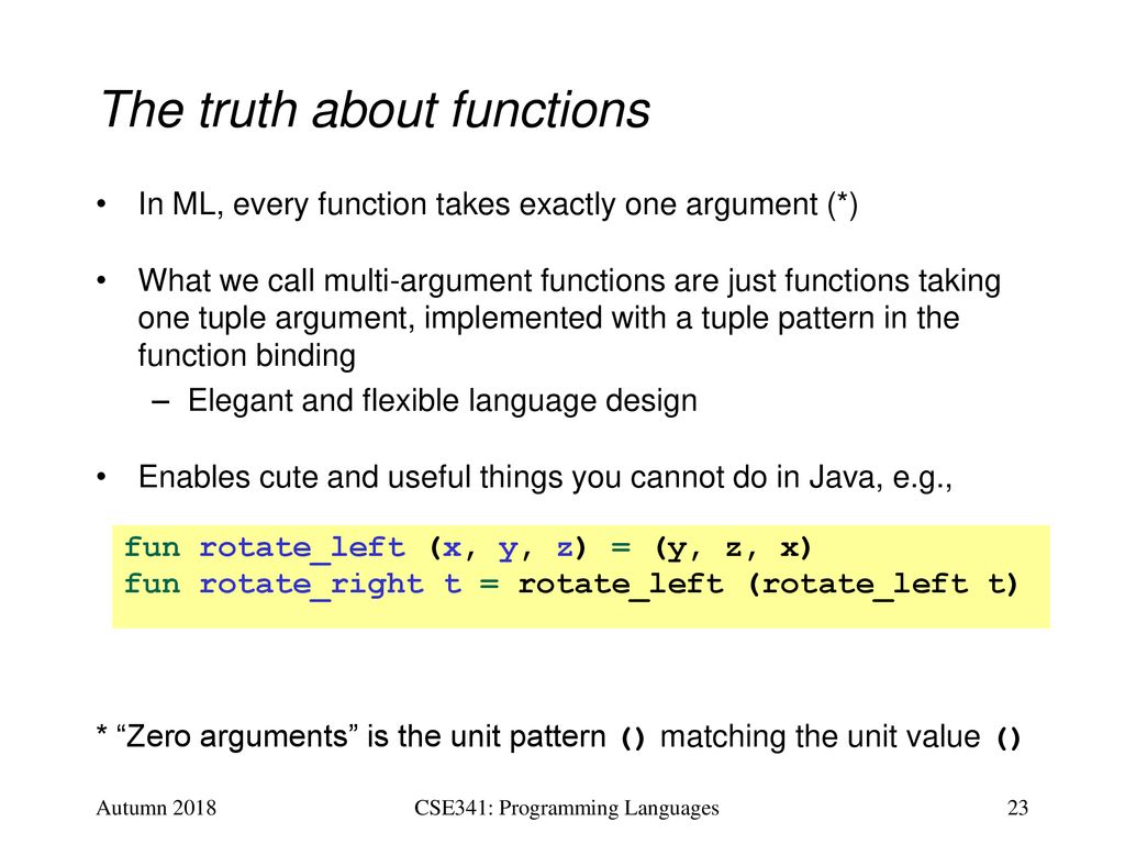 Cse341 Programming Languages Lecture 5 More Datatypes And Pattern Matching Dan Grossman Autumn