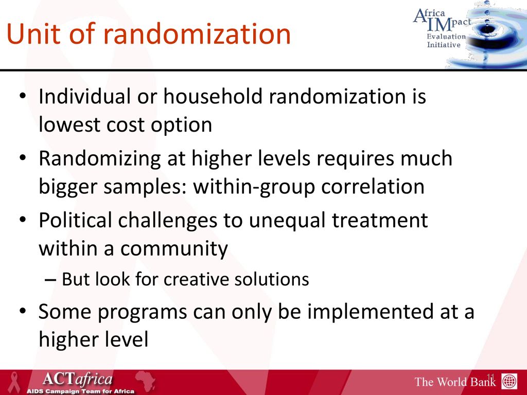 Randomization This Presentation Draws On Previous Presentations By Muna