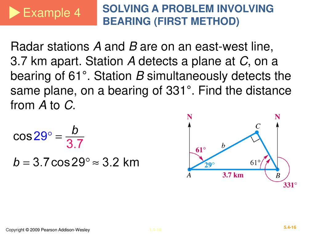 5 Trigonometric Functions Copyright © 2009 Pearson Addison Wesley