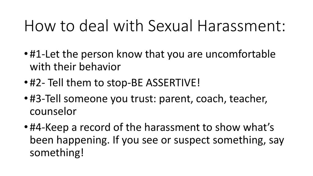 What Is It Why Do We Have Sexual Harassment Laws Ppt Download