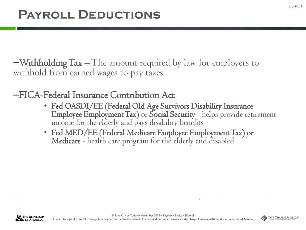 Take Charge Today Introductory Level Paycheck Basics Ppt Download
