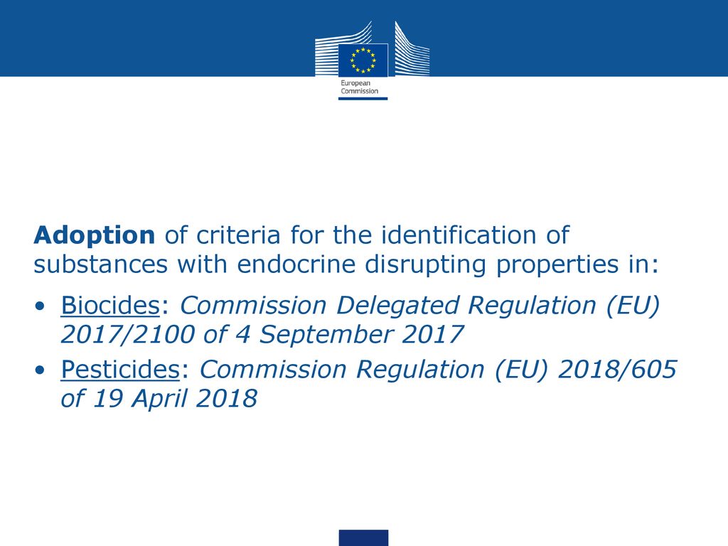 State Of Play In The Eu For Criteria To Identify Endocrine Disruptors