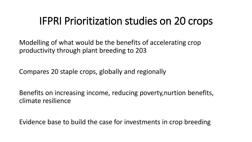 Strategy And Options For Cgiar Support For Plant Breeding October Ppt