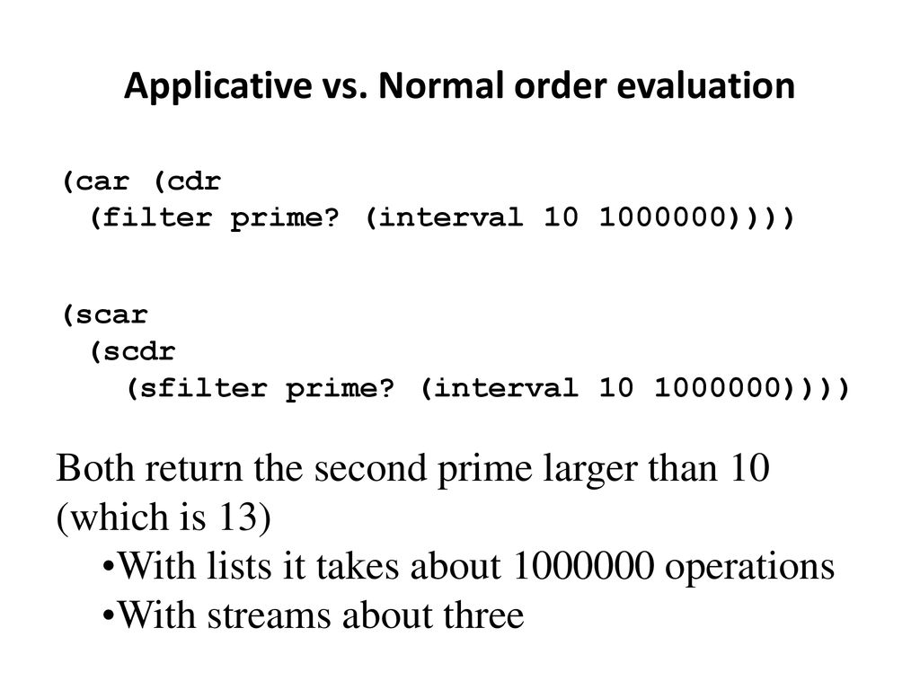 Streams And Lazy Evaluation In Lisp And Scheme Ppt Download
