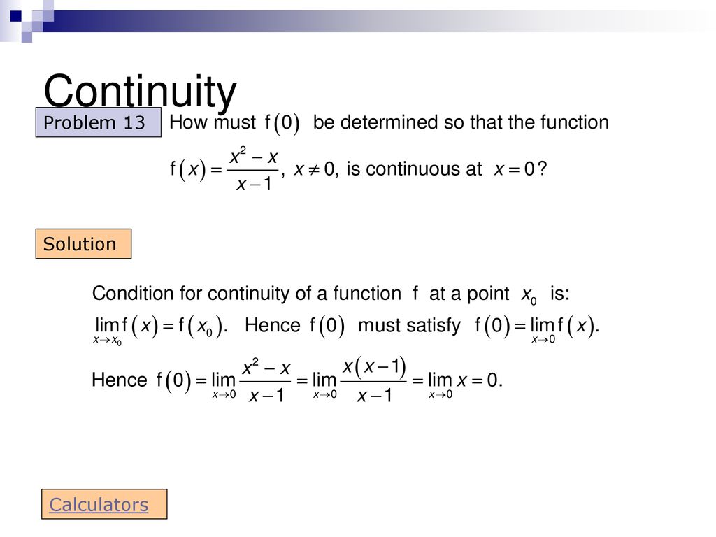 Solved Problems On Limits And Continuity Ppt Download