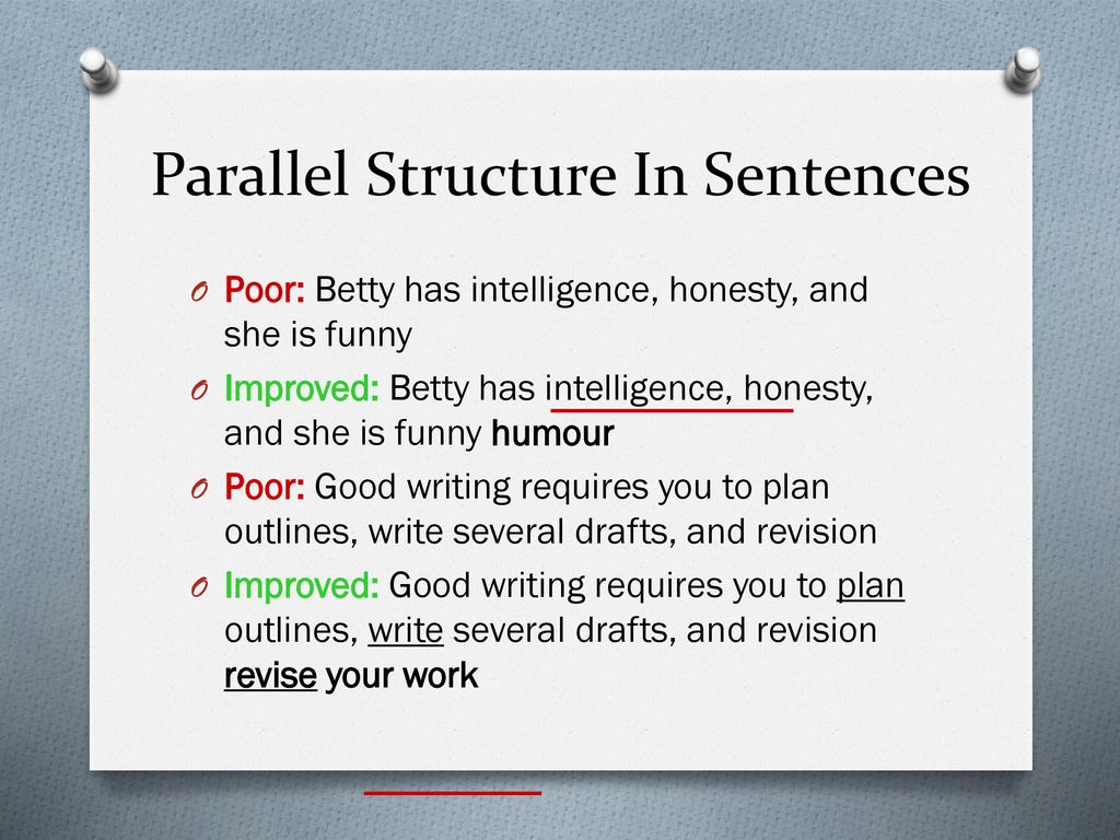 Parallel Structure Ppt Download