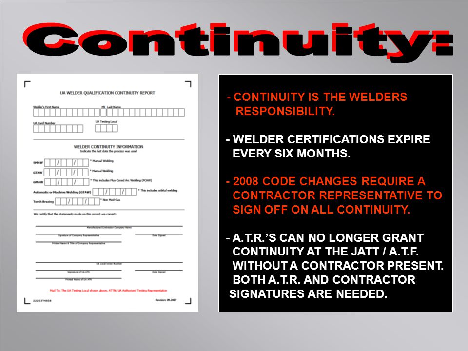 Welder Continuity Record Format | atelier-yuwa.ciao.jp Welder Continuity Record Format | atelier-yuwa.ciao.jp